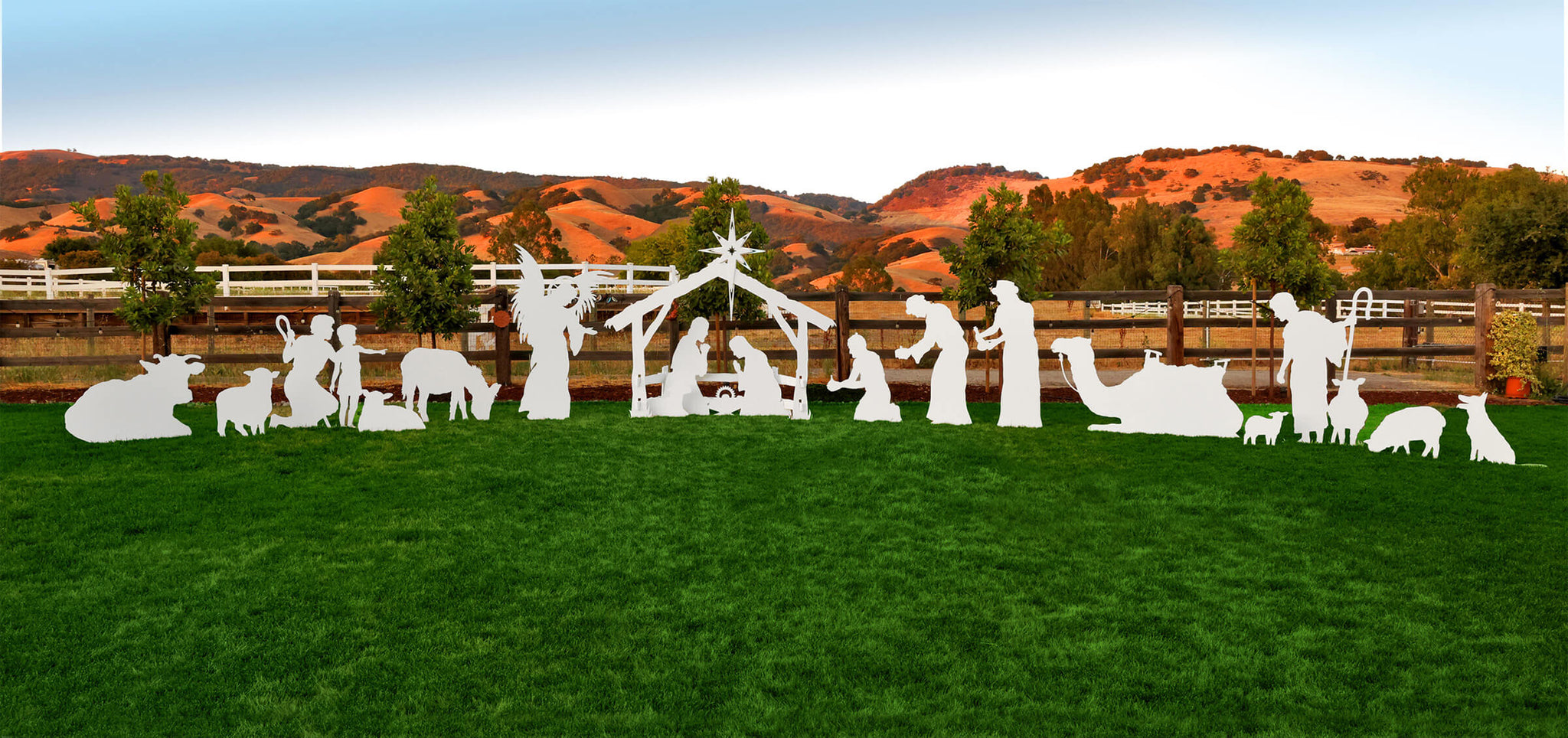 Silhouette Outdoor Nativity Sets