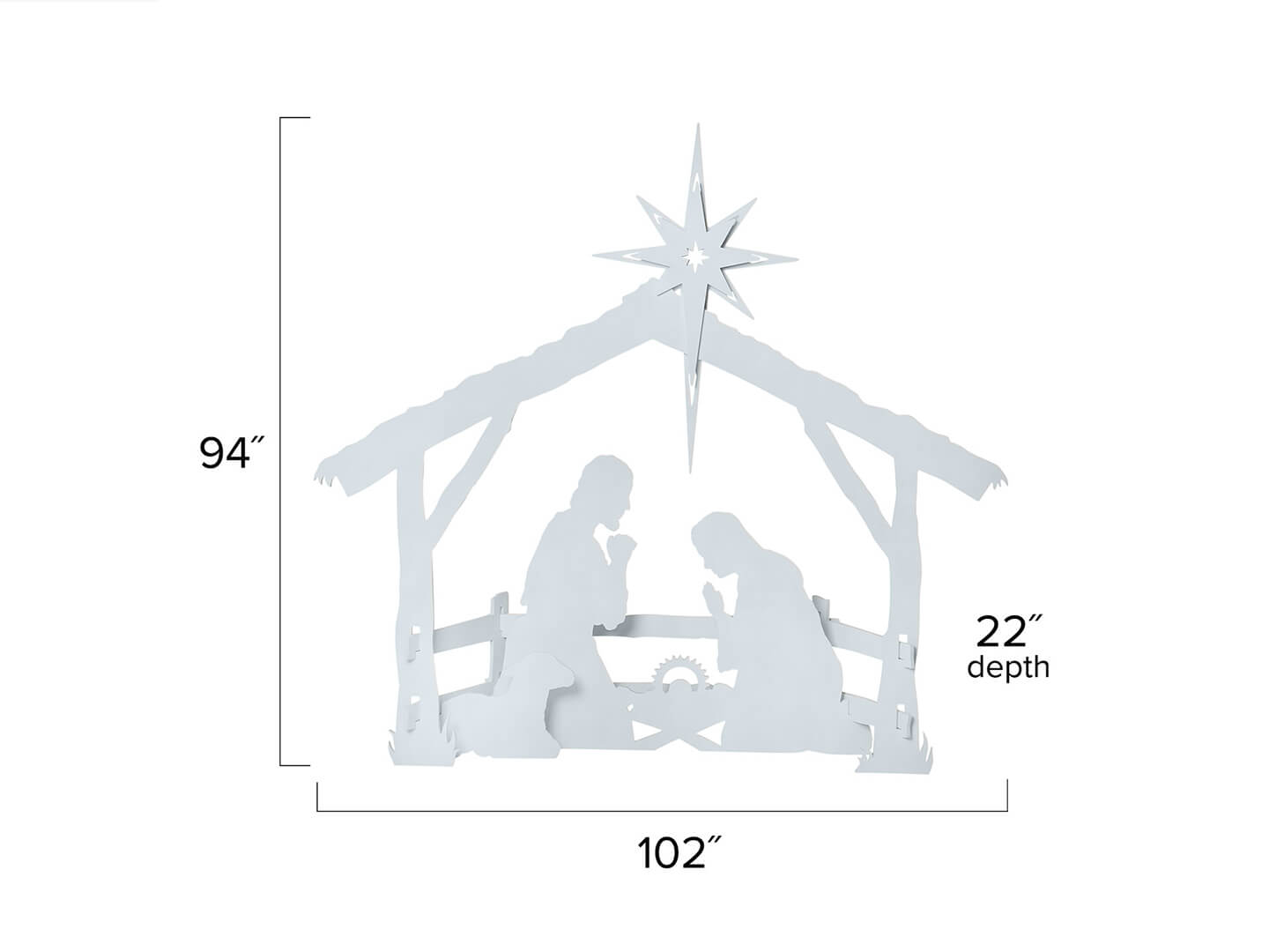 Life Size Outdoor Nativity Scene Silhouette