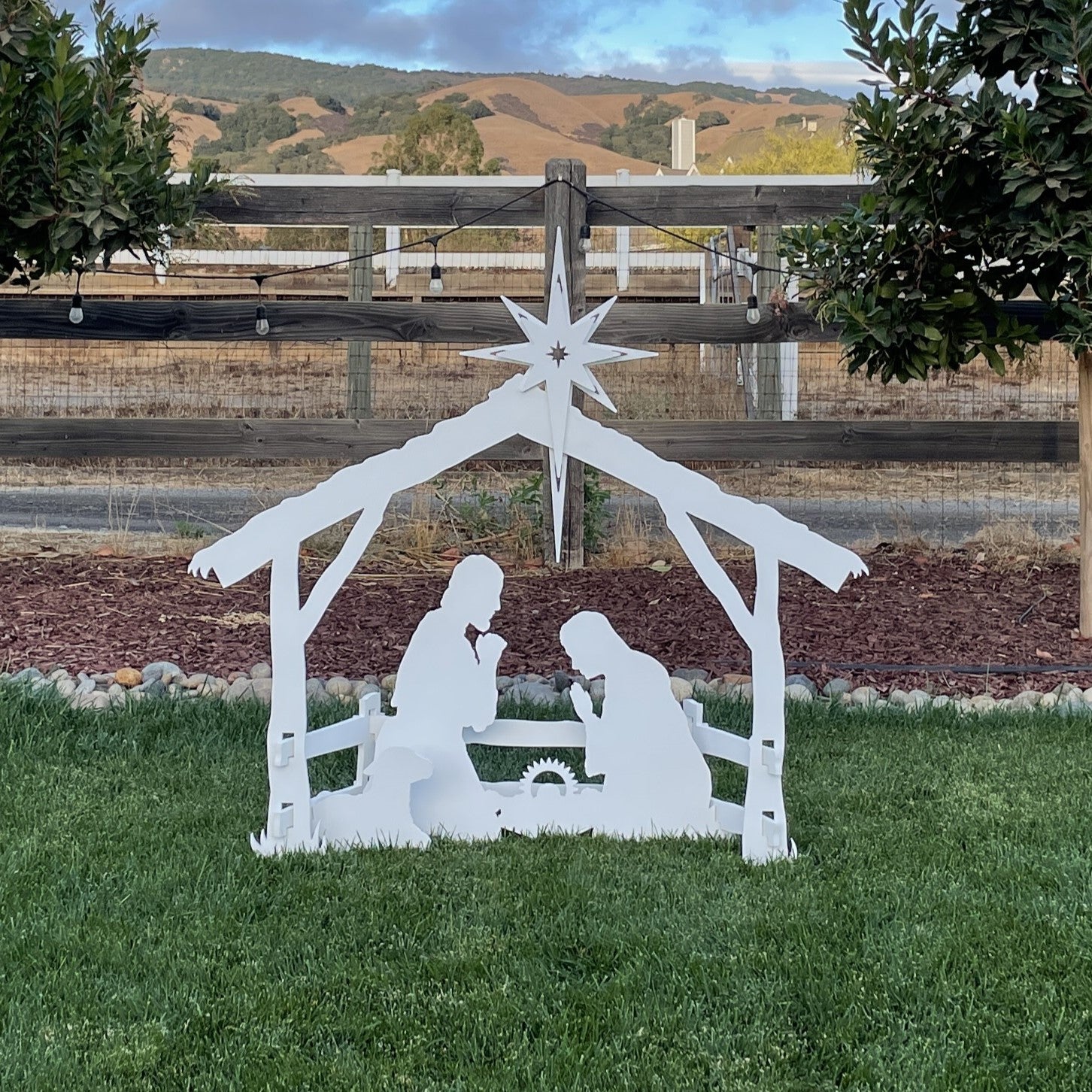 Wooden Outdoor Nativity Silhouettes